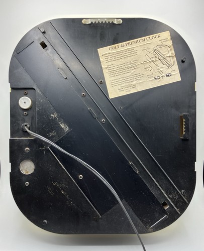 Vtg Colt 45 Beer Malt Liquor Lighted Clock Bar Display Hanging Sign w ...