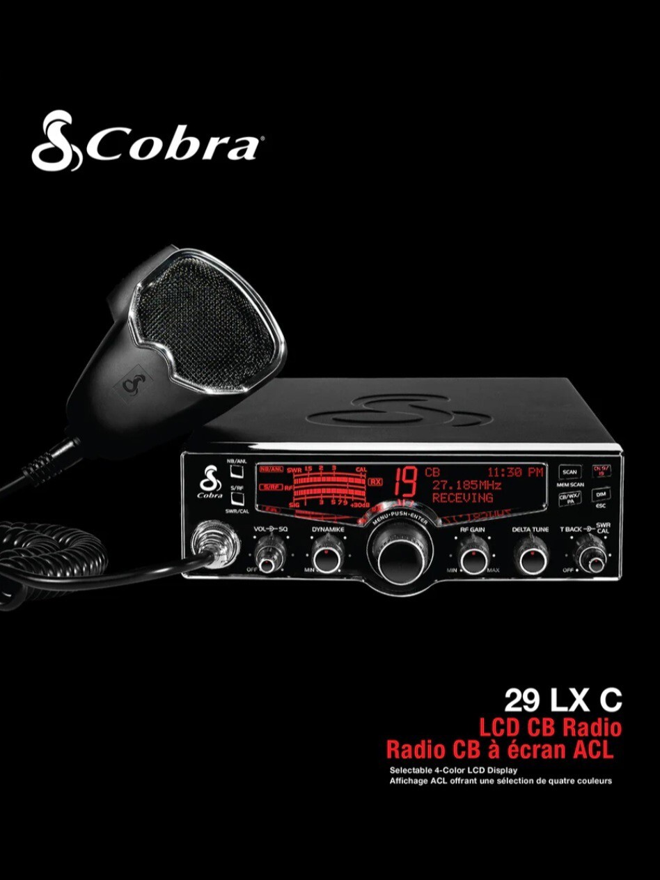 Cobra 29 LX C LCD CB Radio Selectable 4 Color LCD Display | eBay