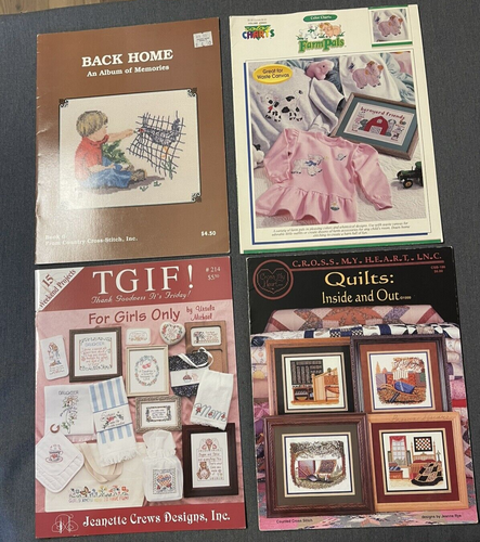 30 DIFFERENT VINTAGE COUNTED CROSS STITCH PATTERN BOOKS WITH CHARTS ...