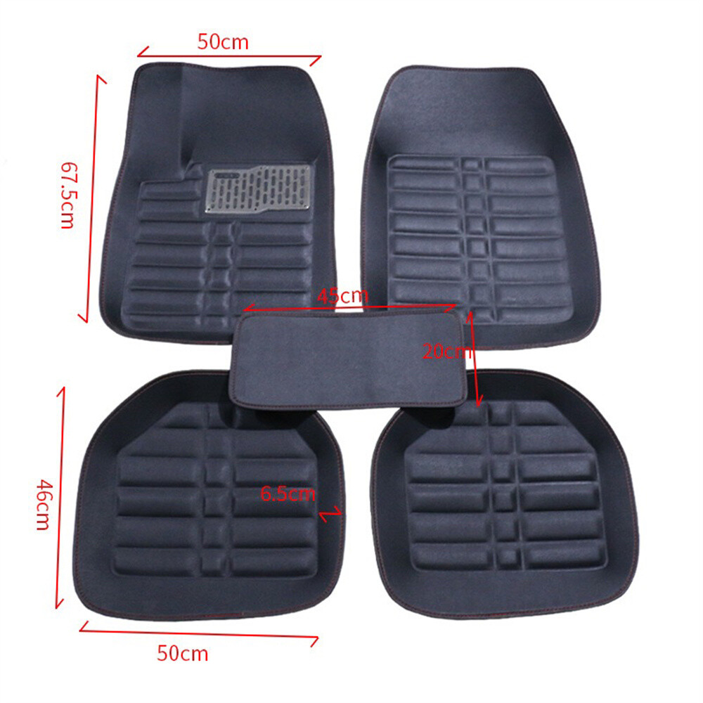 Car Floor Mats Front & Rear Liner Waterproof All Weather 5pcs Universal ...