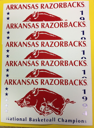 (5) Lot 1994 COLLEGE BASKETBALL NATIONAL CHAMPIONS ARKANSAS RAZORBACKS ...