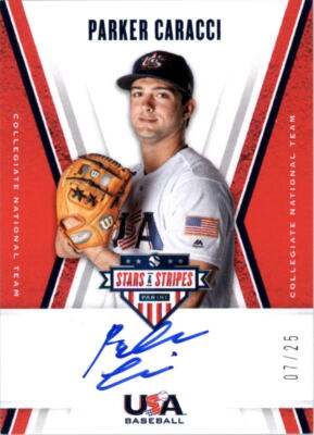 2019 USA Baseball Stars & Stripes College AUTO Blue Ink #29 Parker ...