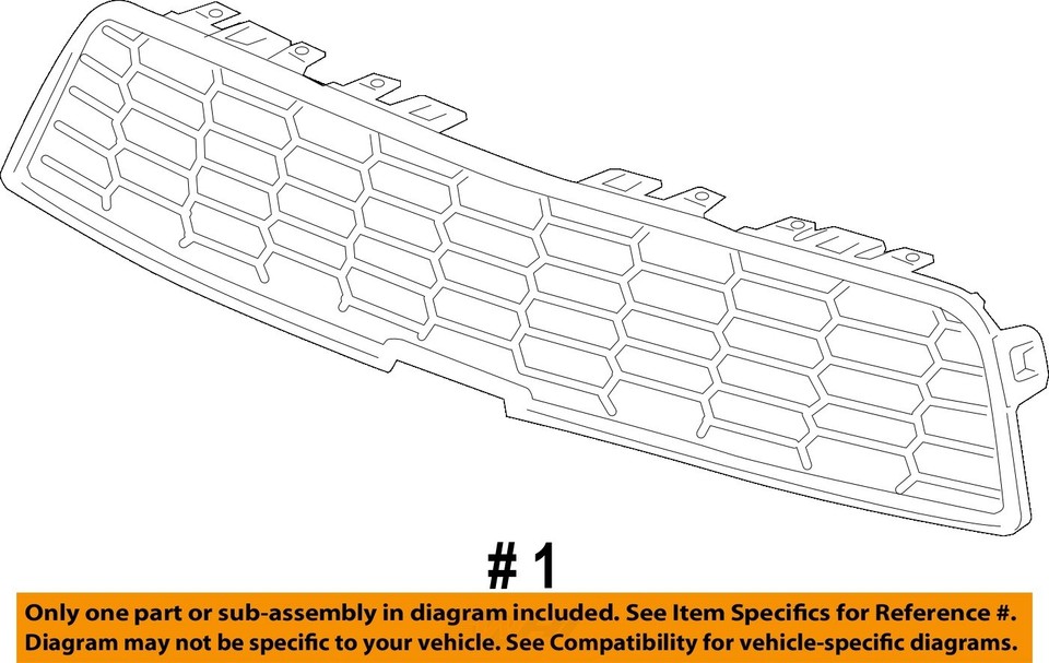 GM OEM 12-16 Sonic Front Bumper Grille Grille Components-Upper Grille ...