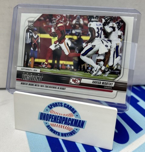 2024 Panini Instant NFL Xavier Worthy DEBUT ROOKIE CARD Chiefs #23 RC ...