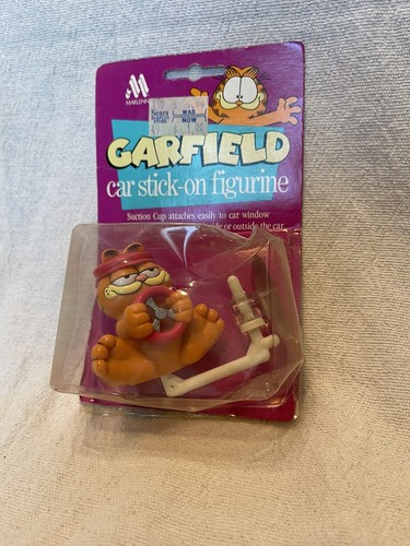 Vintage Garfield The Cat Car Stick On Window Cartoon Figure | eBay