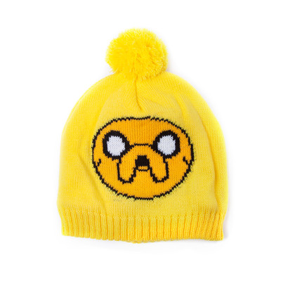 OFFICIAL ADVENTURE TIME JAKE YELLOW POM BEANIE HAT | eBay