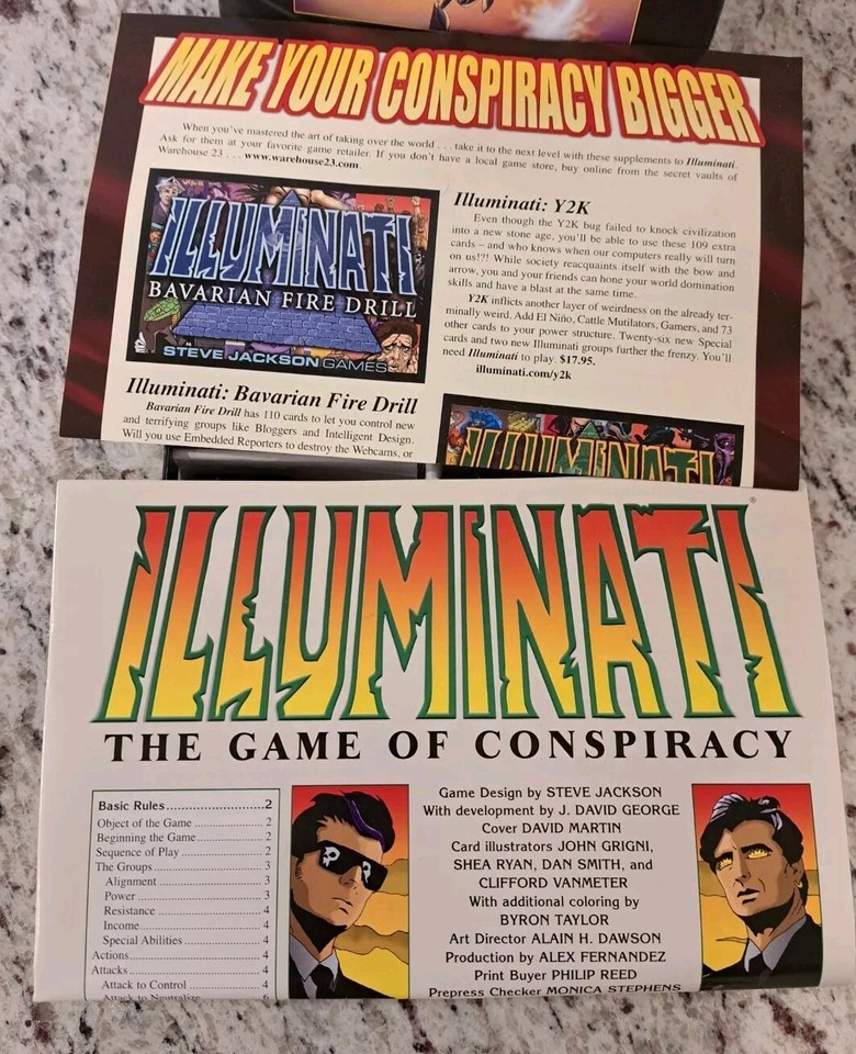 Illuminati The Game Of Conspiracy Steve Jackson Games SJG 1387 | eBay