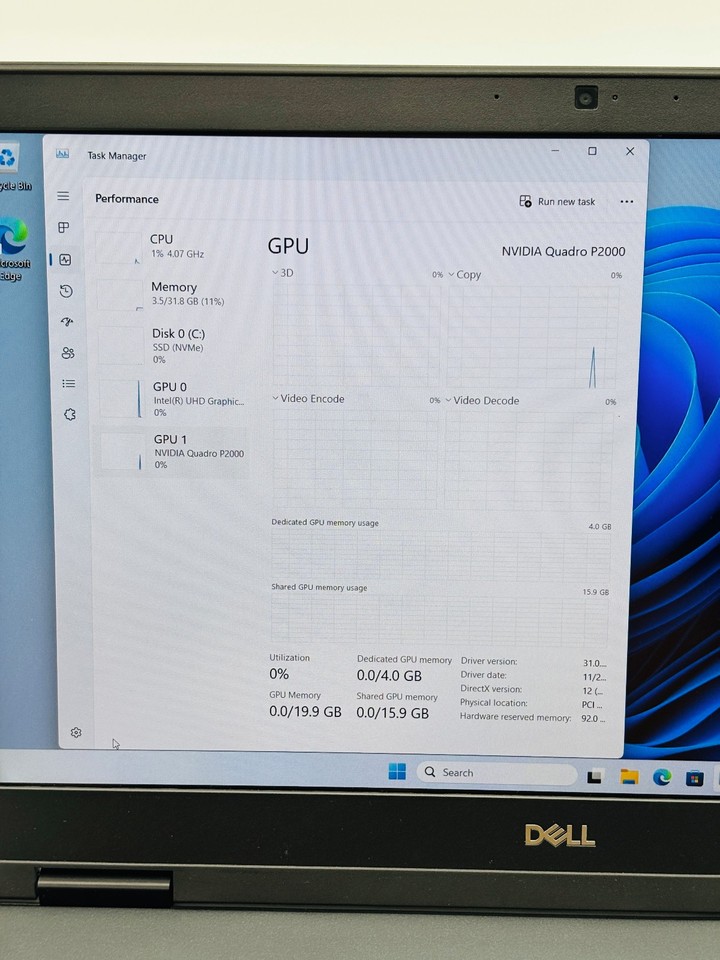 Dell Precision 7530 - i7 8850H 32GB RAM 512GB SSD W11P- No Battery ...