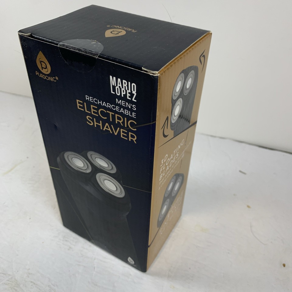 Mario Lopez Men Rechargeable Electric Shaver 3D Floating Blades Quick ...