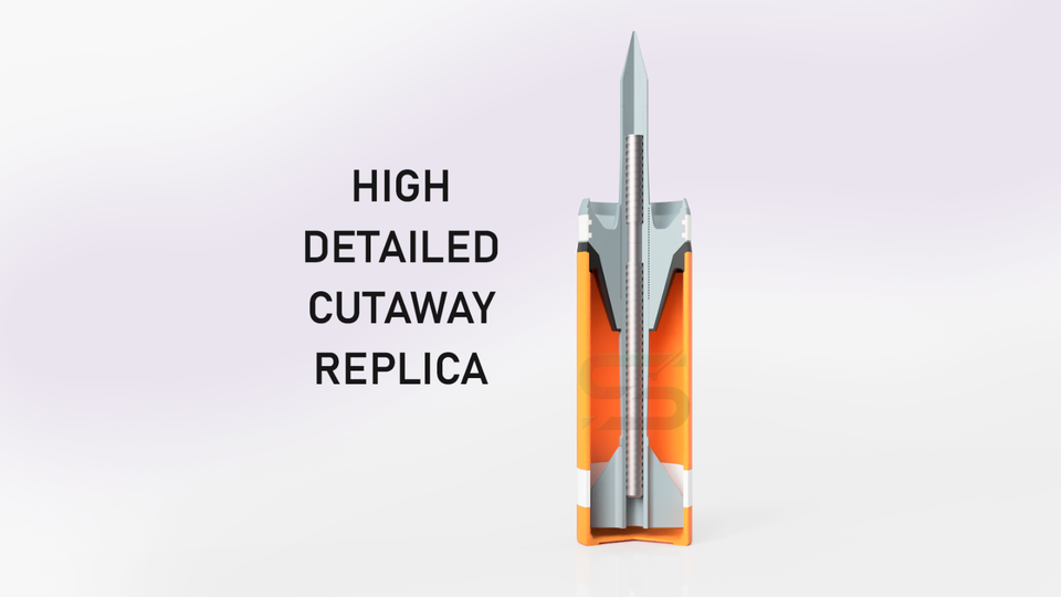 3d printed Russian 125mm 3BM42 Mango APFSDS (T-90, T-80, T-72) Replica ...