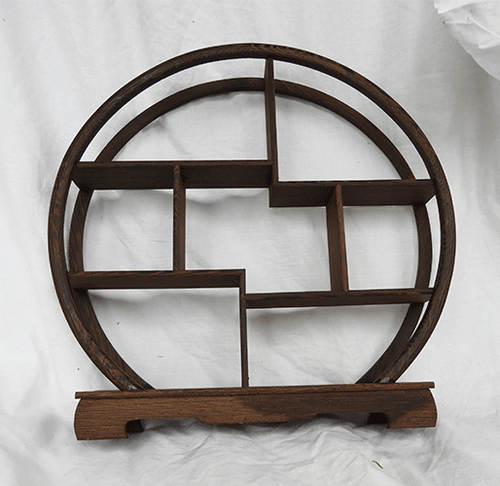 Traditional Chinese Wooden Moon Design Display Stand for Netsuke ...