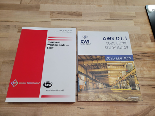 AWS study guides & D1.1 code book 2020 for CWI inspection tests parts A ...