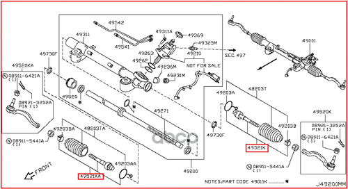 D8521-1CA0A Nissan Socket kit-tie rod, inner D85211CA0A, New Genuine ...