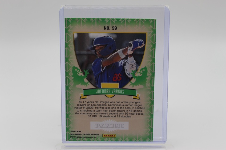2024 Panini Crusade #99 Joendry Vargas Blue Cracked Ice Crusade With ...