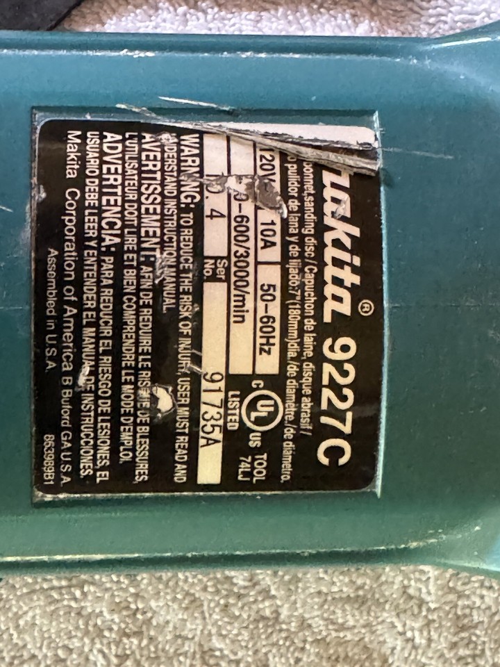 Makita 9227c 7inch Polisher | eBay