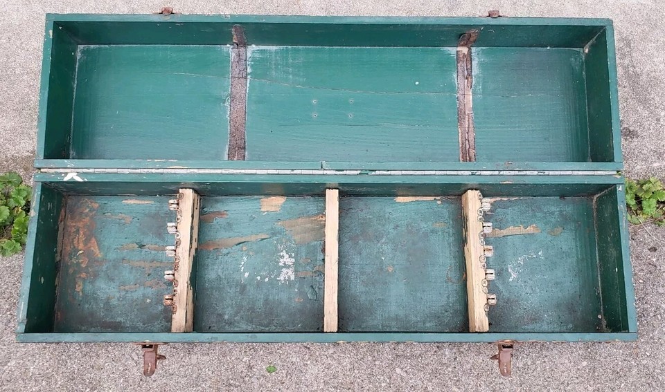 Antique Vintage Archery Box Bow Arrow Wooden Carrying Case Hunting ...