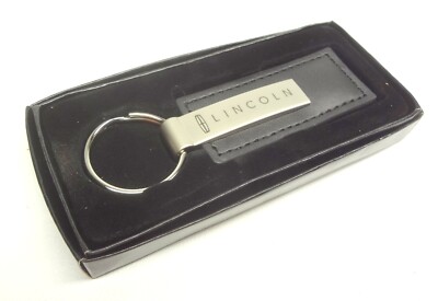 Lincoln Black Leather Key Chain Fob Ring Mark Town Car Continental SUV ...