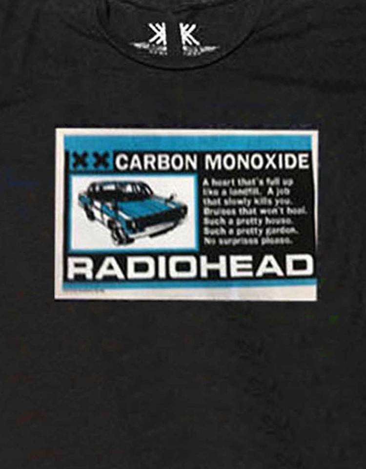 Radiohead T Shirt Carbon Patch Band Logo new Official Mens Black | eBay