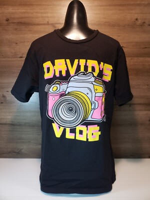 David Dobrik David’s Vlog T Shirt Size Med Fanjoy YouTube Black T-Shirt ...
