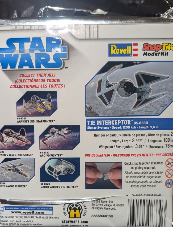Revell Snaptite Star Wars The Interceptor 85-8330 Model Kit | eBay