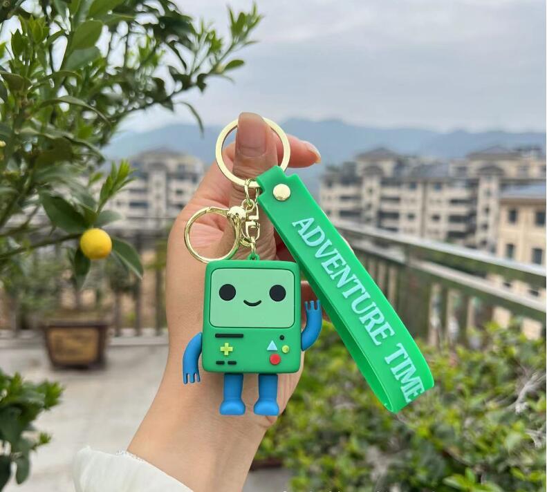 Adventure Time BMO Cake 3D Silicone Keychain Key Chain Ring Pendant ...