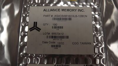 (1PC) AS4C64M16D3LB-12BCN DDR3L Memory IC 1Gbit Parallel 800 MHz 20 ns ...