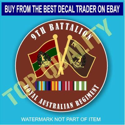 9th BATTALION ROYAL AUSTRALIAN REGIMENT RAR MILITARY STICKERS ...