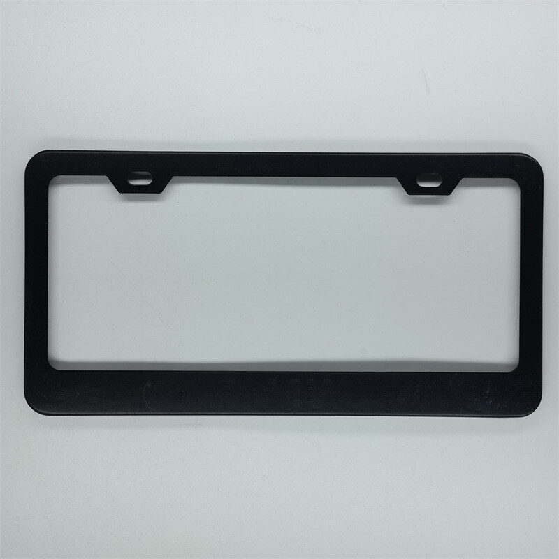Black Car Front Rear License Plate Frames for BMW Porsche Audi Dodge ...