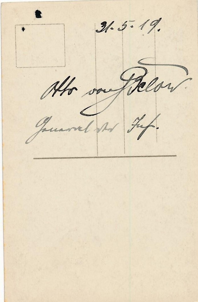 Otto von Below- (WW I)- Vintage Signed Postcard (WWI General & Pour le ...