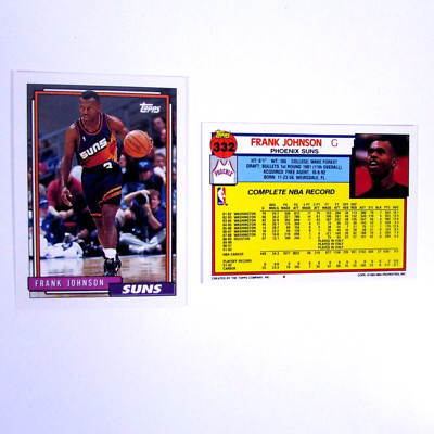 1992-93 Topps Phoenix Suns Basketball Card #332 Frank Johnson | eBay