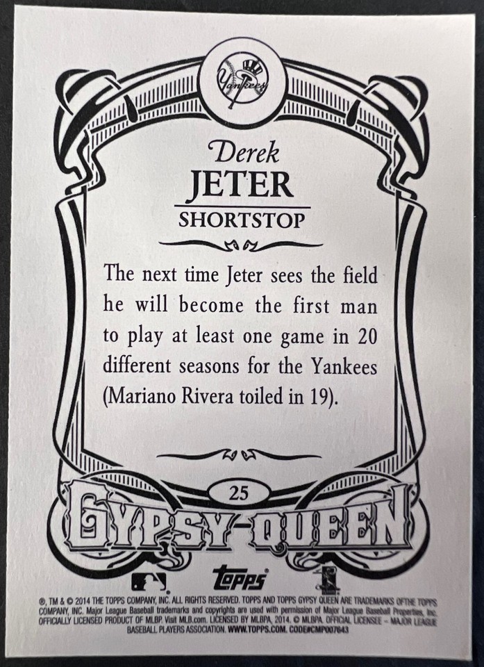 2009 TOPPS DEREK JETER BASEBALL CARDS #25 NRMT (AP) | eBay
