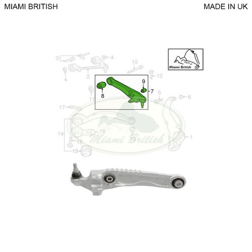 LAND ROVER REAR LOWER CONTROL ARM LEFT RR VELAR 18-19 LR090504 MB | eBay