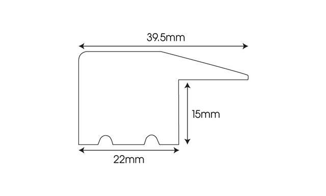 Solid Oak 15mm L section End Cap Wood Floor Moulding 900mm Trim Pre ...