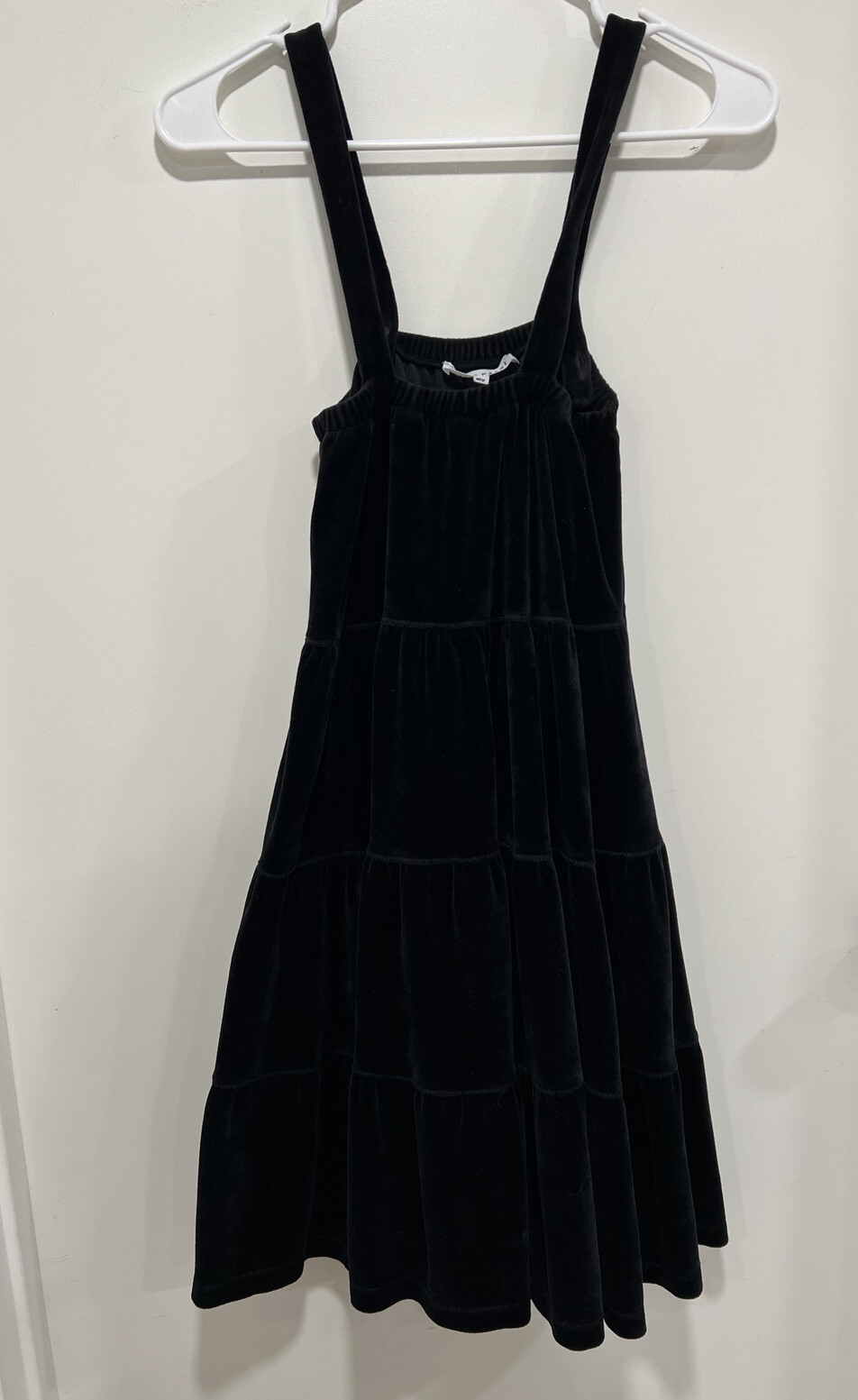 Little Parni Black Velour Tiered Sleeveless Dress Girls Size 10Perfect ...