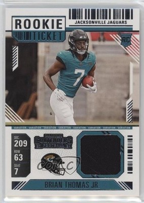 2024 Panini Contenders Rookie Ticket Swatches Variation Brian Thomas Jr ...