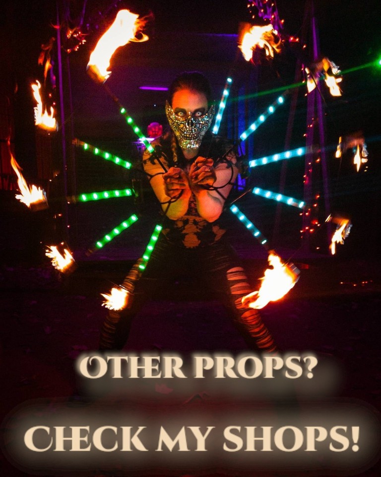 Electric LED & Pyro Staff – Performance & Flow Arts Prop for Dance ...