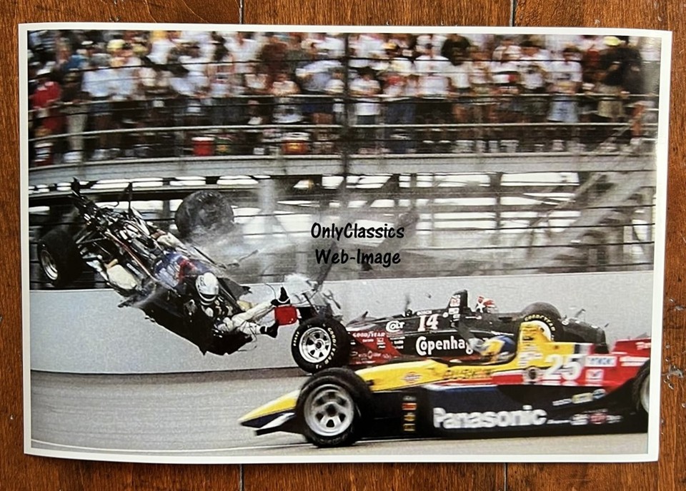 1995 STAN FOX CAR CRASH EDDIE CHEEVER A.J. FOYT INDY 500 AUTO RACING ...