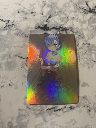 Rem Re: Zero Goddess Story Holographic Anime Girl Waifu Card Cute ...