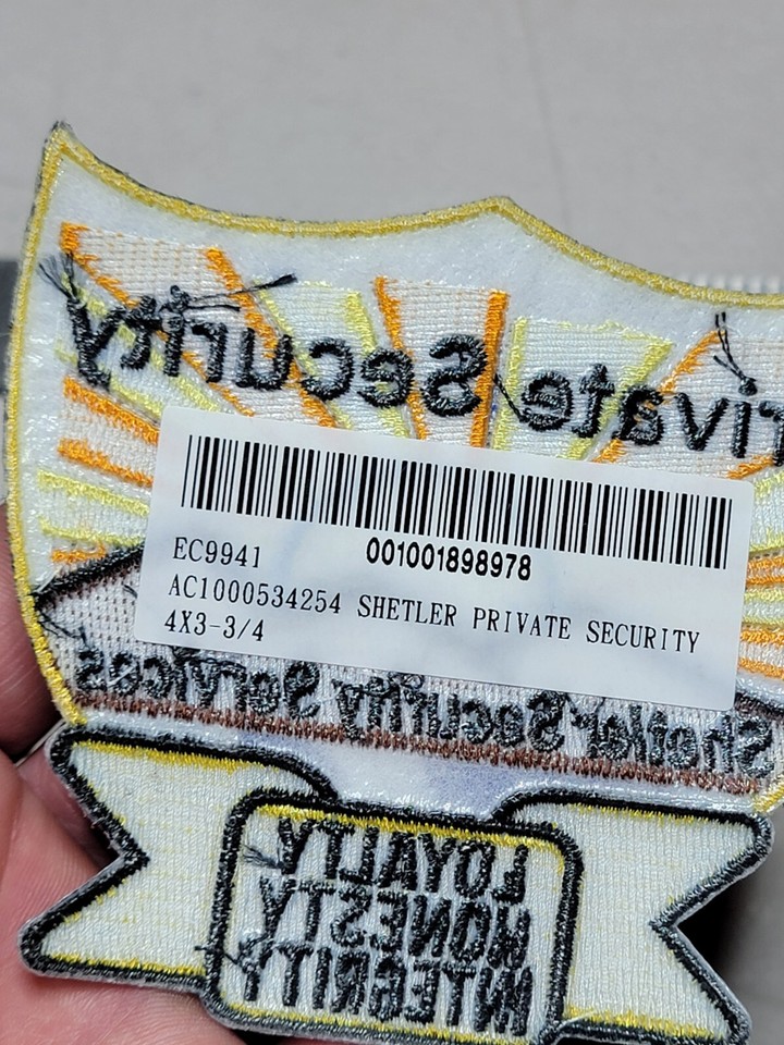 Bin1 b6 security guard patch patches Shelter Security Services private | eBay