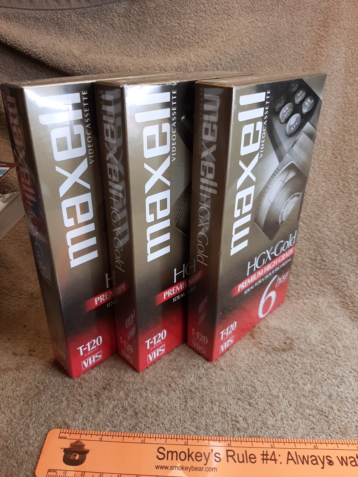 Maxell Premium High Grade HGX-Gold VHS Cassette- Lot of 3 T120 - New ...