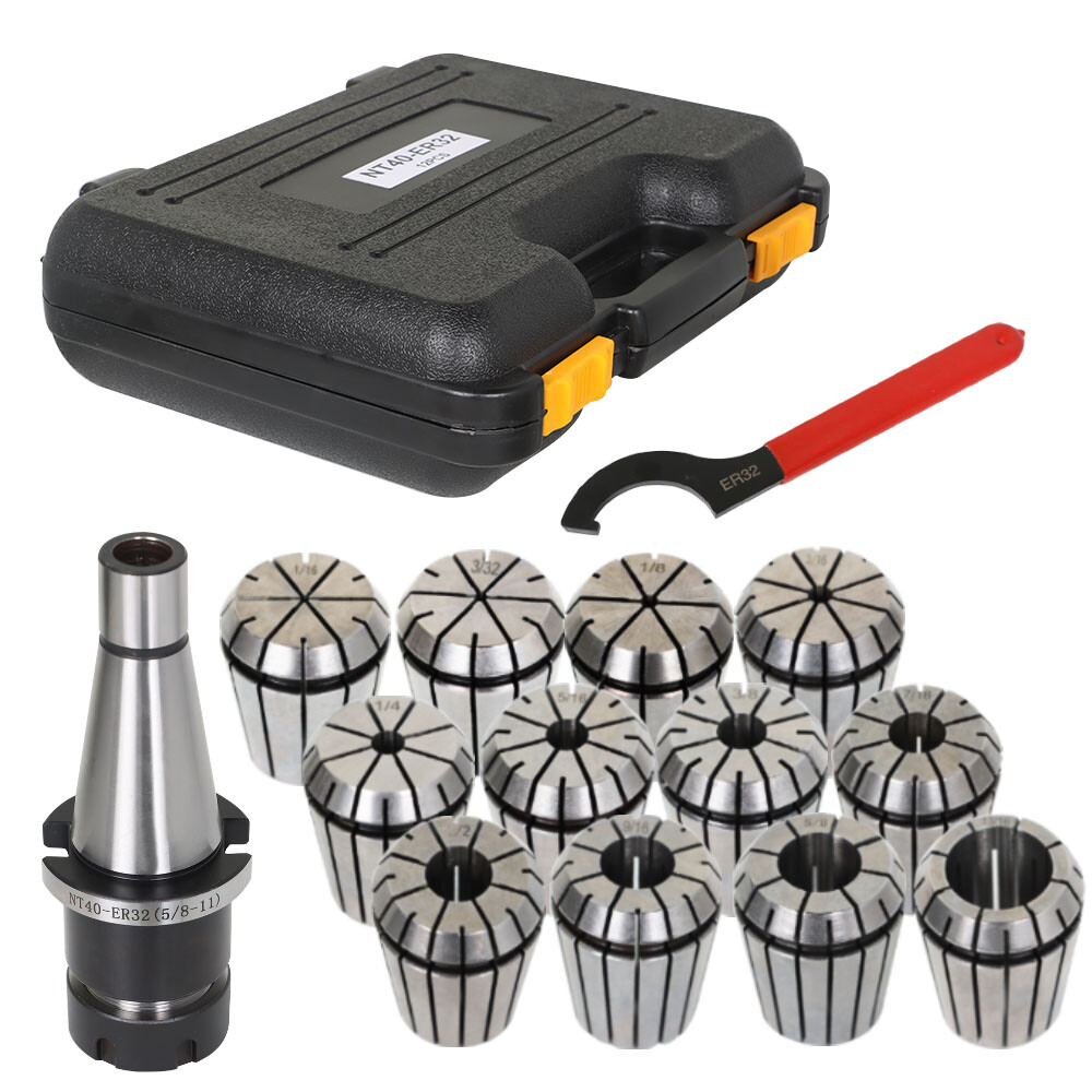 ER40 MT3//ER32 MT3/ER40 NT40/ER32 NT40/ER32 R8 Spring Collet Chuck Set ...