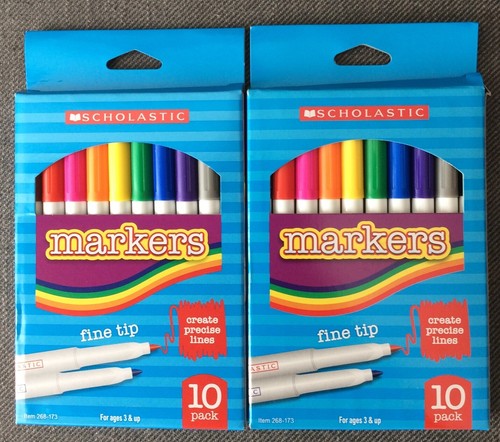 Markers 10 Pack Lot Of 2 (2Pack) Nontoxic 20 Total Markers Fine Line ...