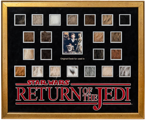 Star Wars Return Of The Jedi Framed Ewok Fur Screen Used Prop Store ...