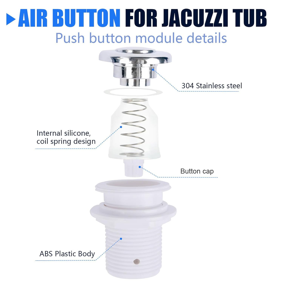 16A on off Push Button Switch Jetted Whirlpool Jet for Bath Tub Spa ...
