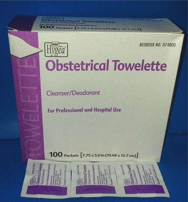 PDI HYGEA Obstetrical Ladies Wipes Towelettes Cleanser 7.75"x5" 100/BX ...