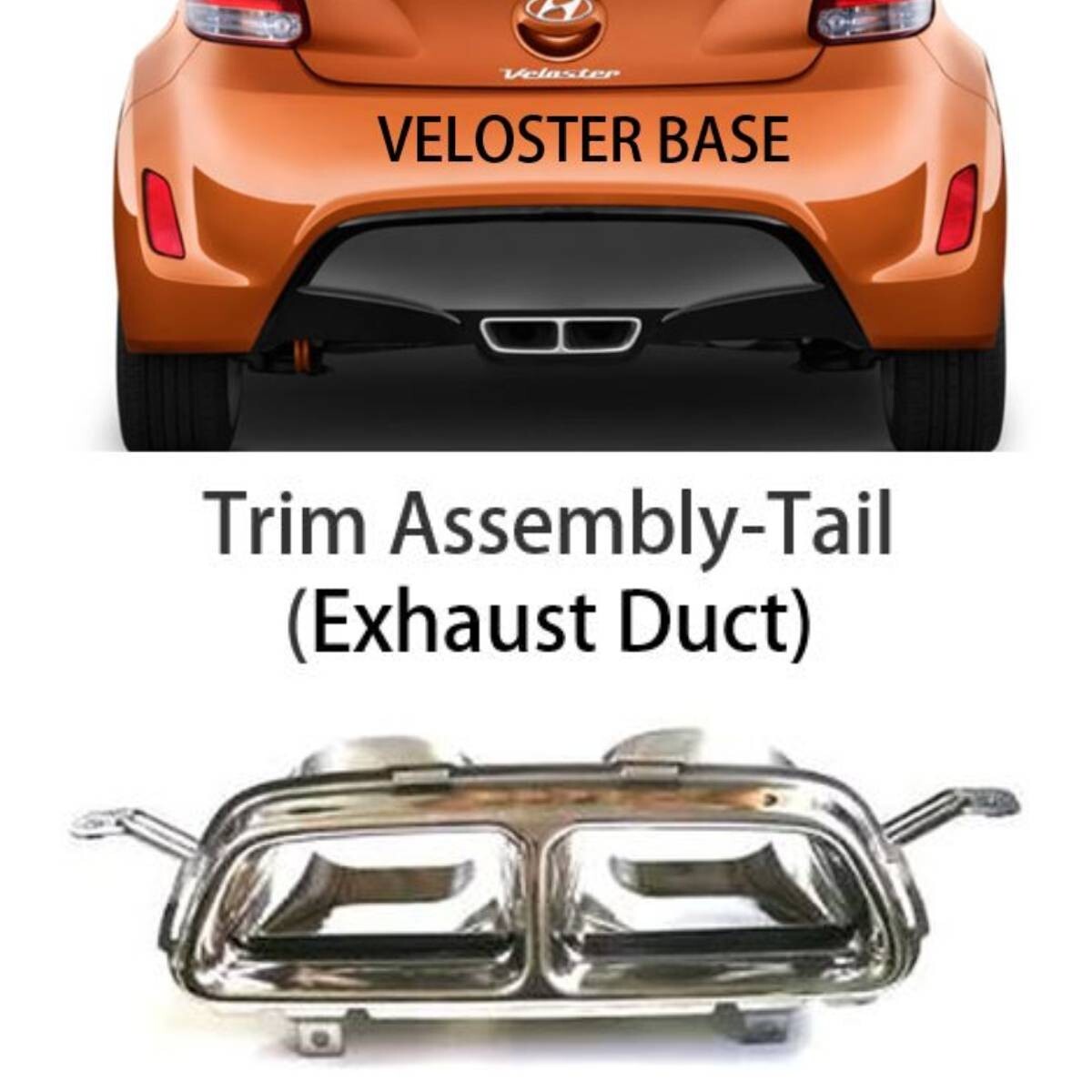 🚀Free DHL 86662 2V000 REAR Bumper Exhaust Duct For VELOSTER BASE 2012 ...