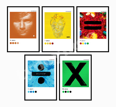 ED SHEERAN Discography Aesthetic Colour Pallette Album Music Poster ...