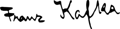 Franz Kafka Signature autograph VINYL DECAL writer trial castle ...