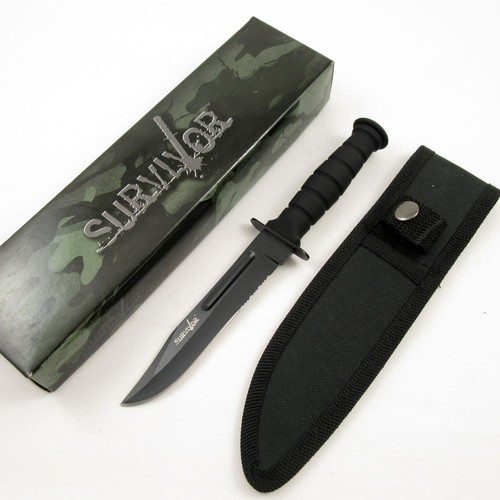 Survivor HK1023DP 7 inch Fixed Blade Knife - Black for sale online | eBay