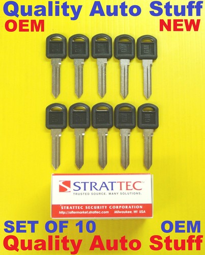 OEM Set Of 10 1995-1999 GM Non-Transponder Key Blanks Strattec 596222 ...